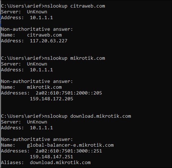 Citraweb.com : Web Filtering Mikrotik
